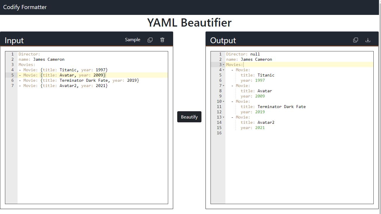 YAML Beautifier/ YAML Beautify Online YAML Beautifier/ YAML Beautify Online