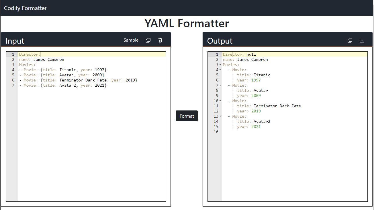 YAML Formatter Online: Advance YAML Formatter YAML Formatter Online: Advance YAML Formatter